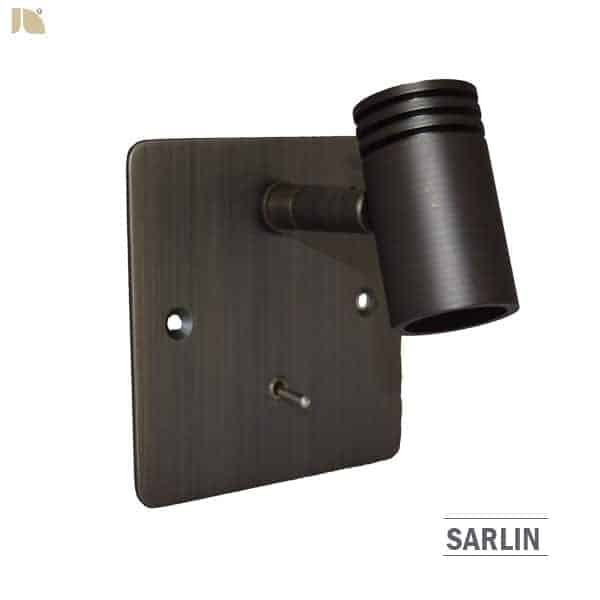 Sarlin Micro Fixed Adjustable Round Reading Light | Bronze